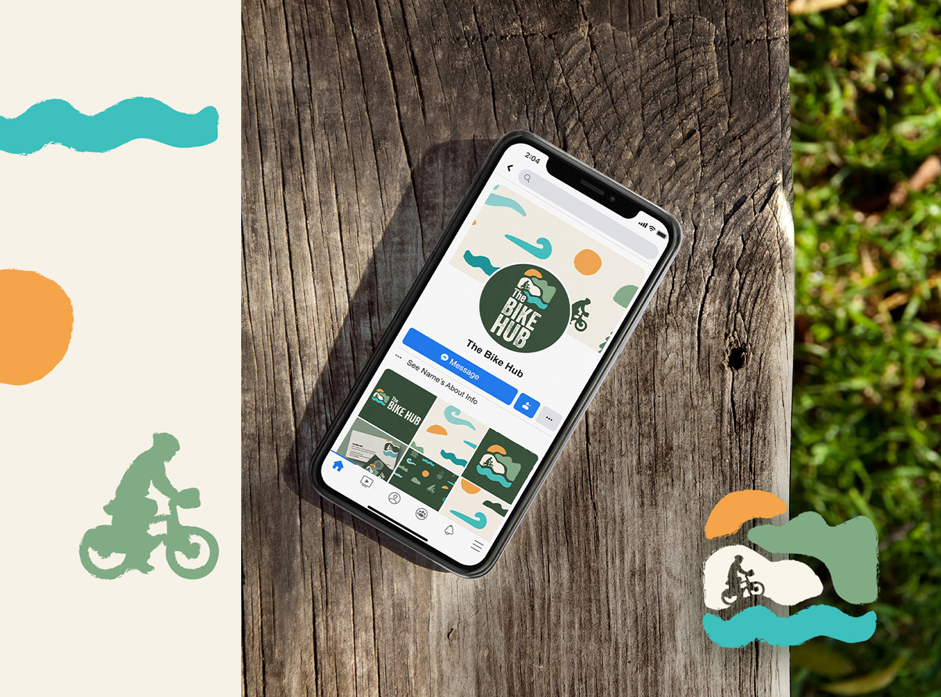 Brand identity for The Bike Hub & Harbour Hub Caf é